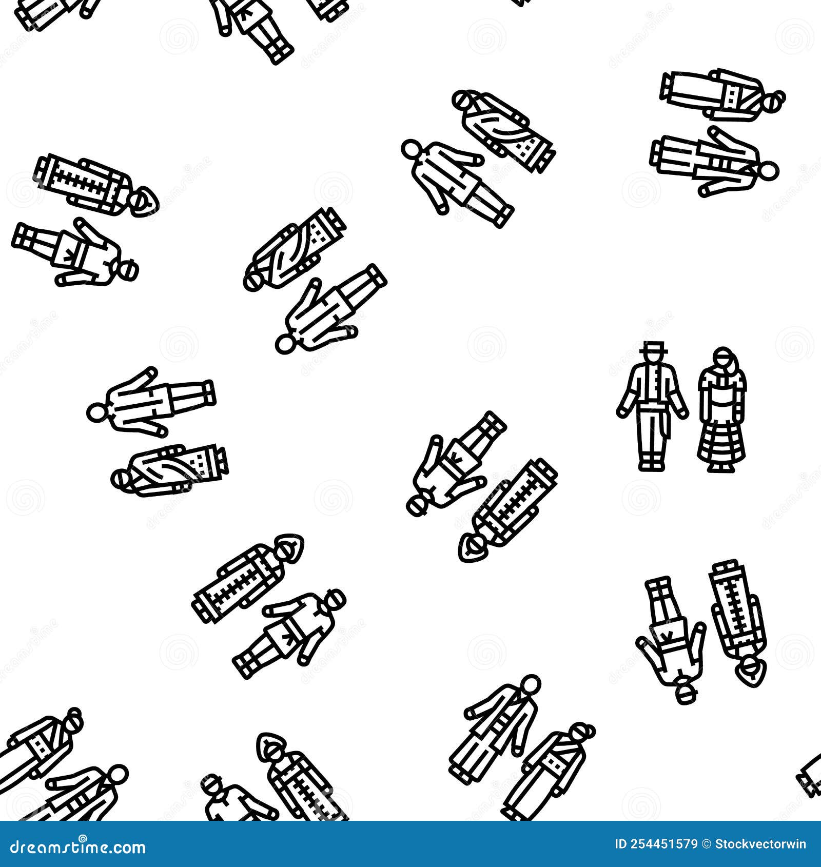National Clothes Costume Design Vector Seamless Pattern Stock Vector ...