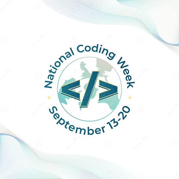 National Coding Week Design Template Good for Celebration. Stock Vector ...