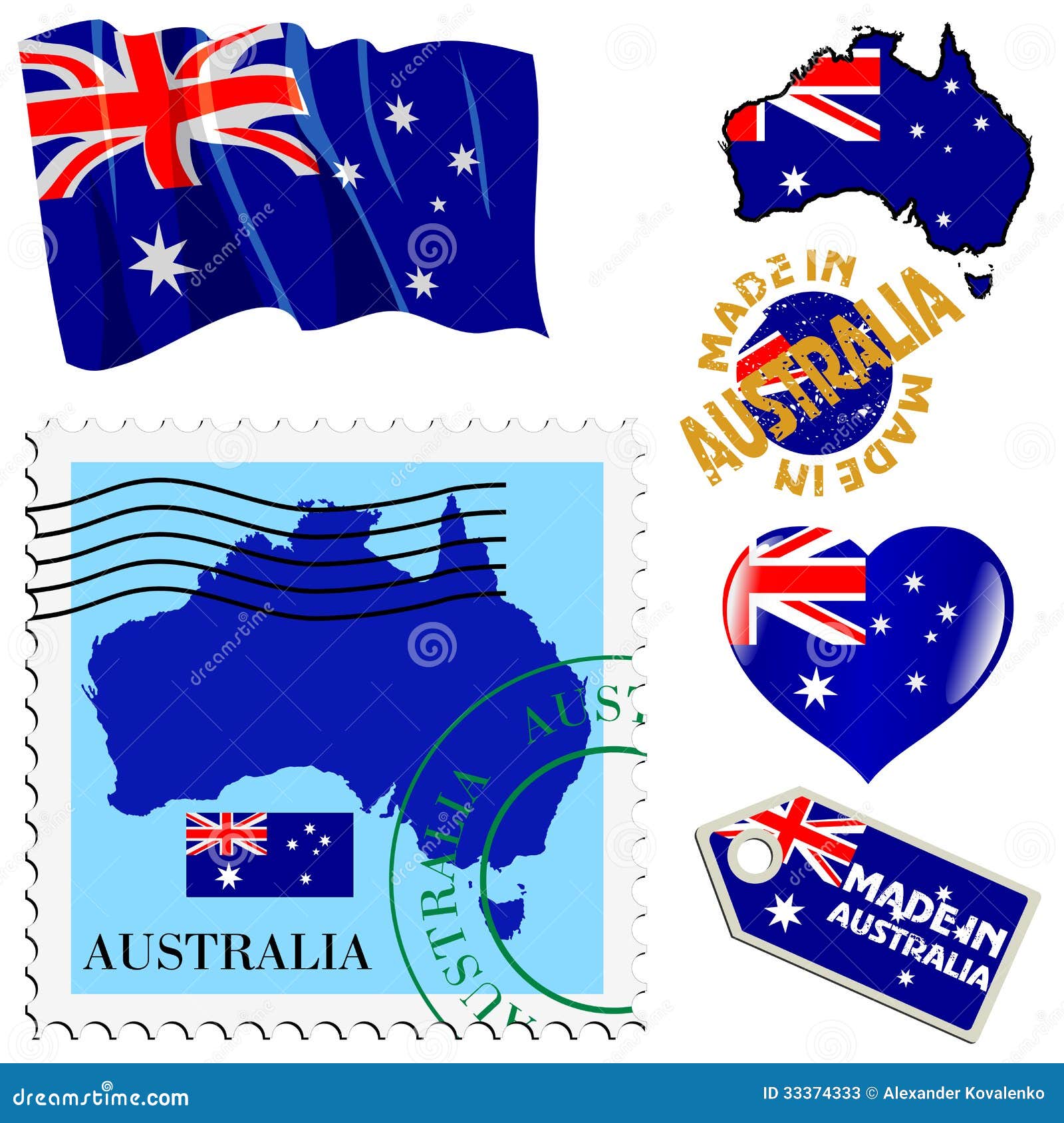 National Colours of Australia Stock Vector - Illustration of design ...
