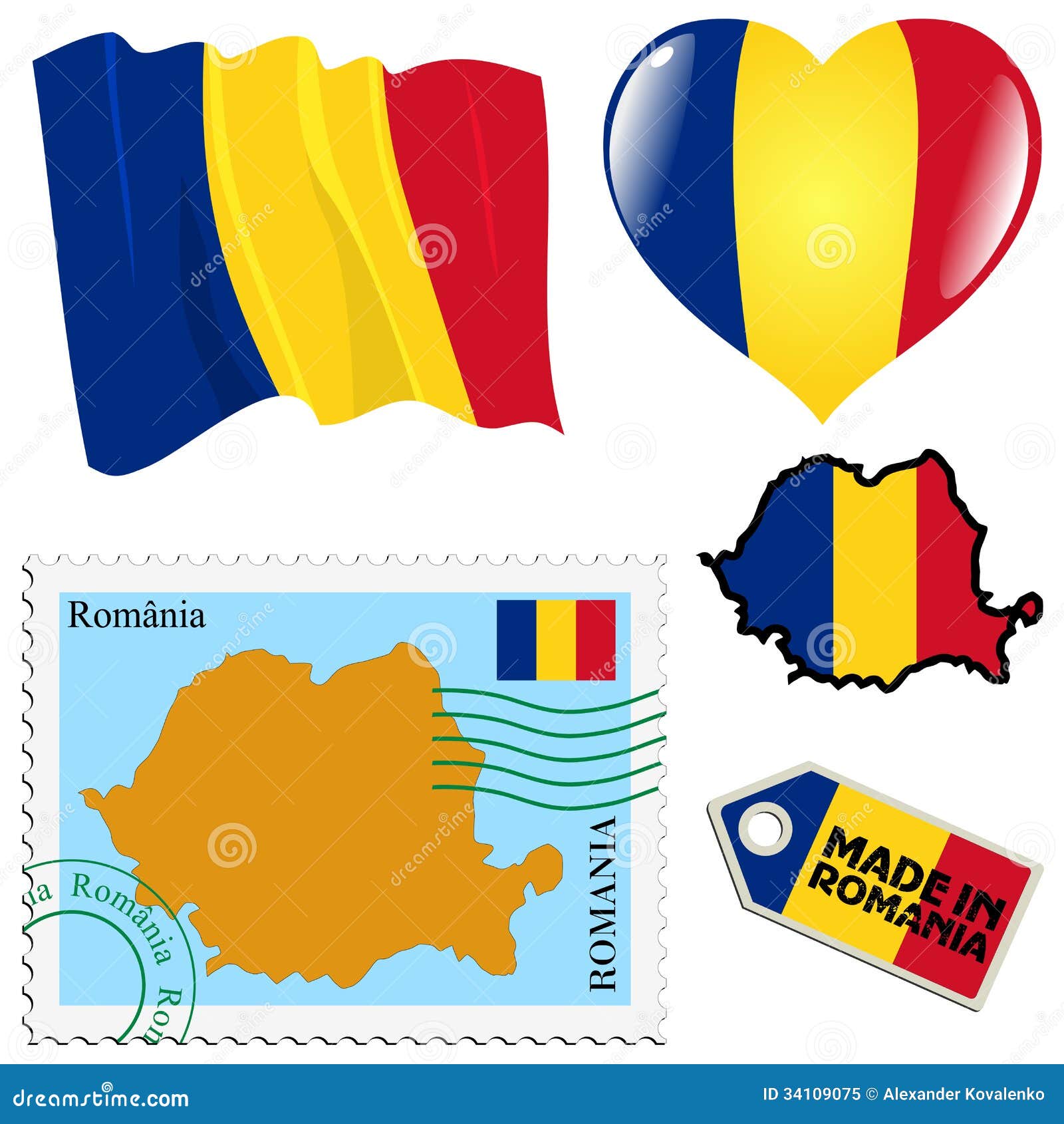 National Colours of Romania Stock Vector - Illustration of icon, symbol ...