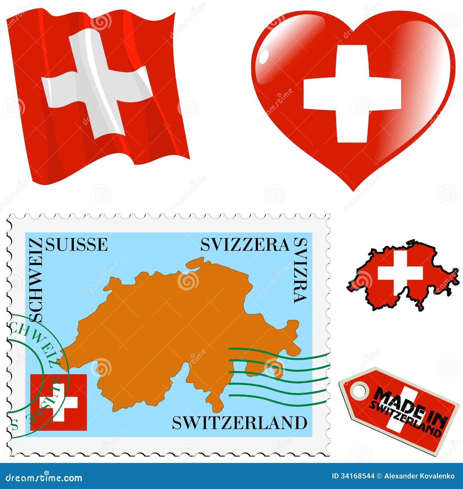 National Colours of Switzerland Stock Vector - Illustration of economy ...