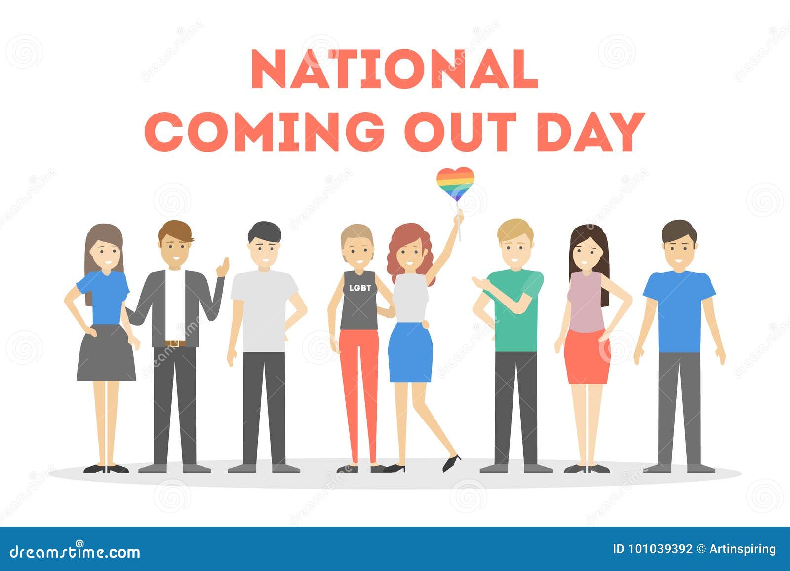 National Coming Out Day On Rainbow Background. LGBT CSD Pride, Rights ...