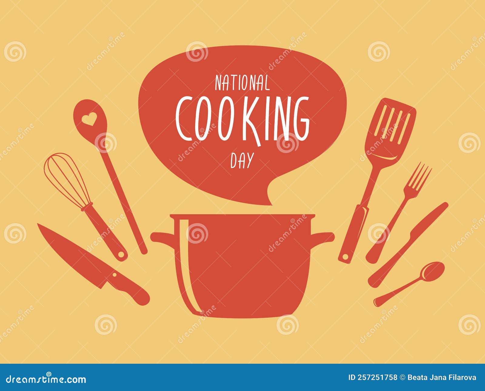 National Cooking Day Poster Vector Stock Vector - Illustration of cook ...