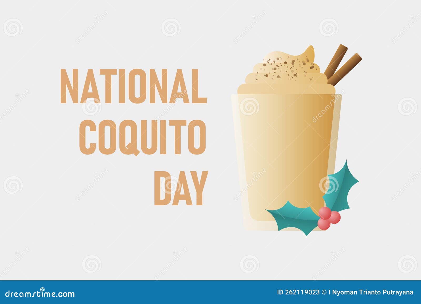 National Coquito Day Background Stock Vector - Illustration of december ...