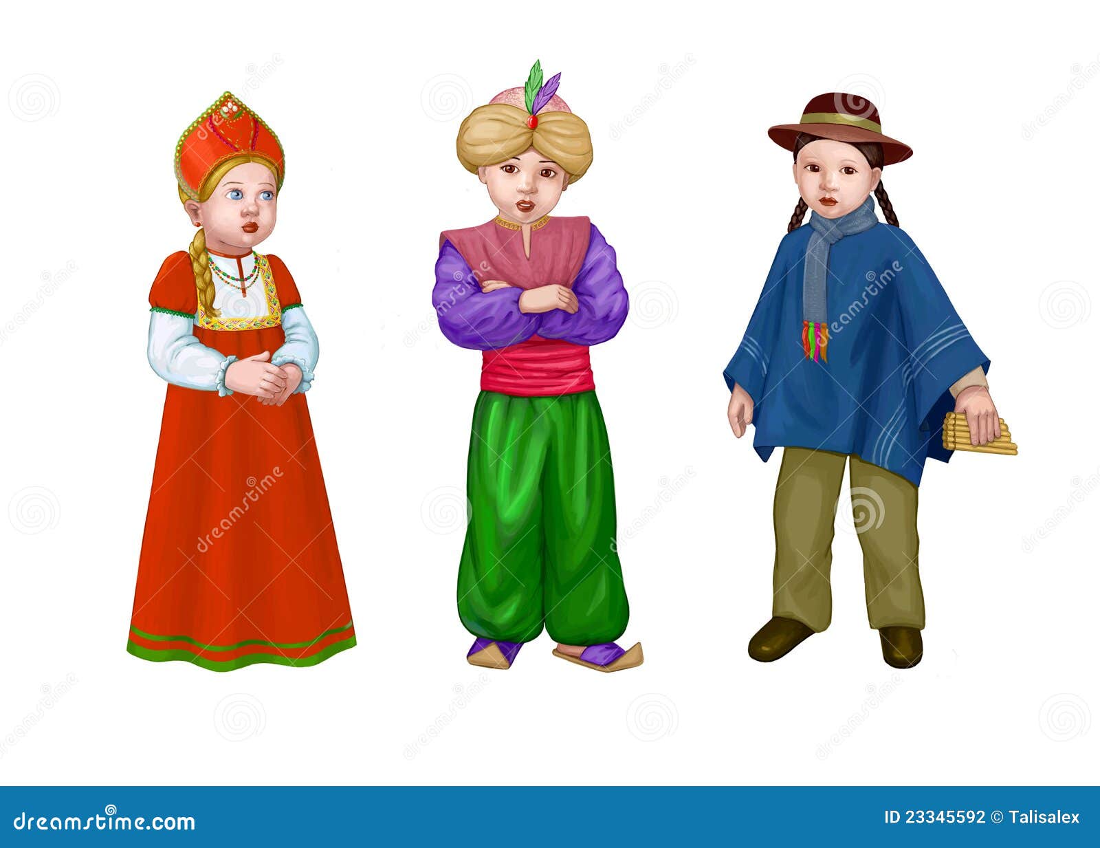 National costume stock illustration. Illustration of folk - 23345592