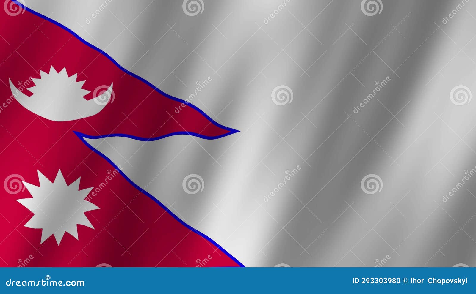 National 3d Nepal Flag Waving Flag Of Nepal 4k Animation Stock Footage