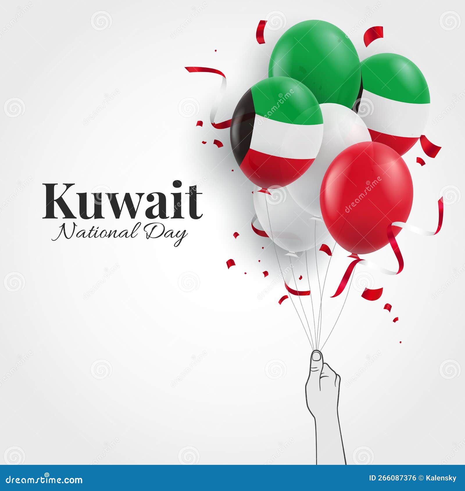 National Day Kuwait stock illustration. Illustration of arabic - 266087376