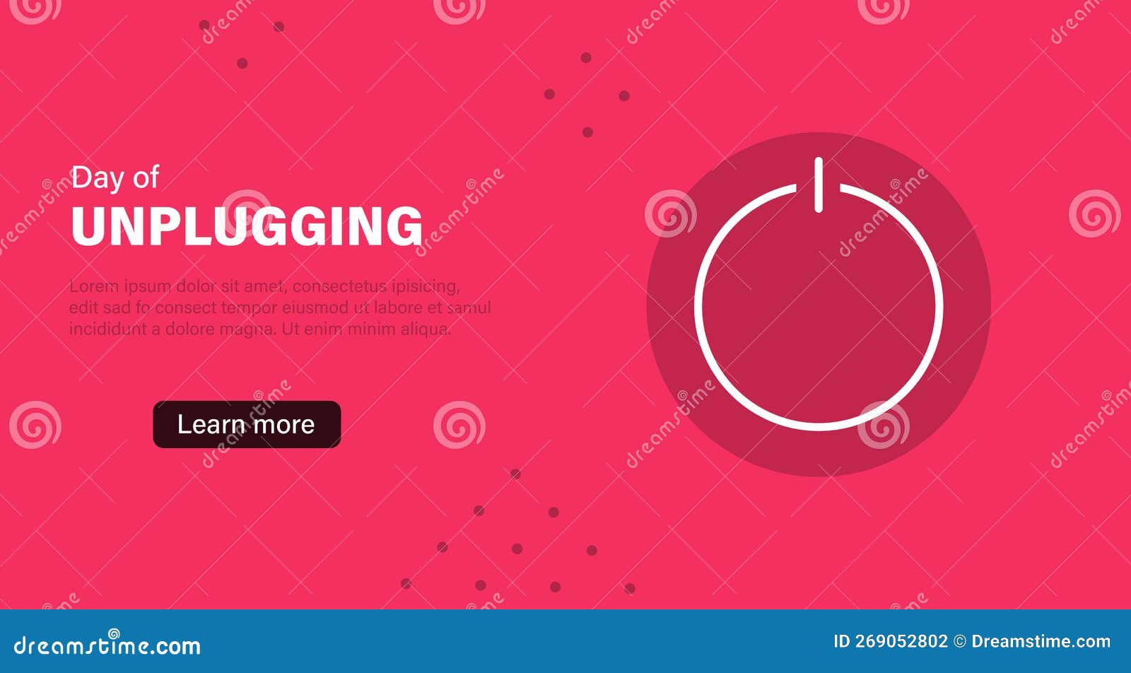 National Day of Unplugging. Illustrations with Big Off Button Stock ...