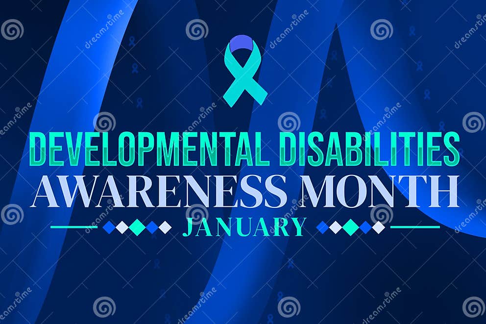 National Developmental Disabilities Awareness Month Stock Illustration ...