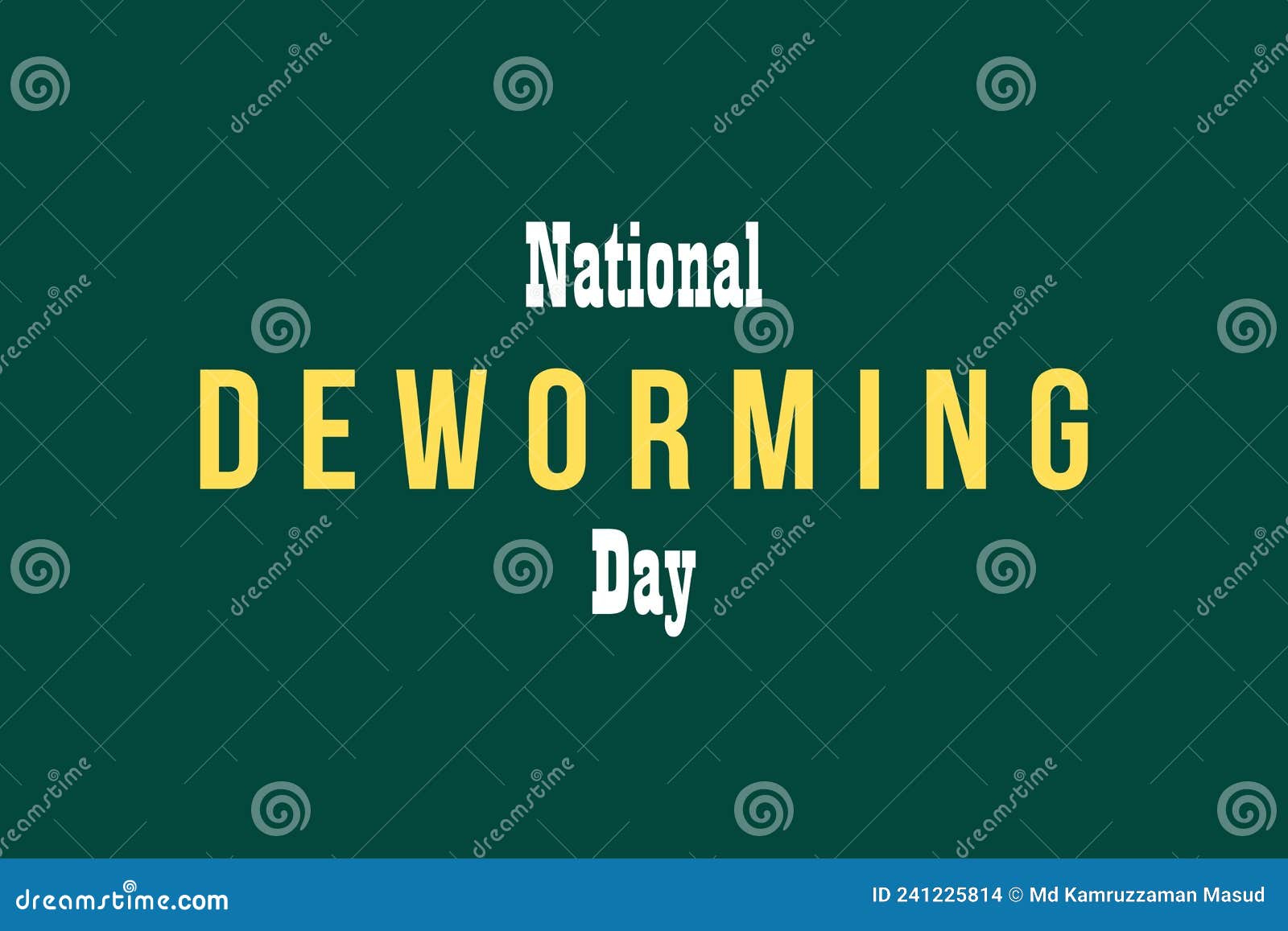 National Deworming Day Typography Design Stock Vector - Illustration of ...