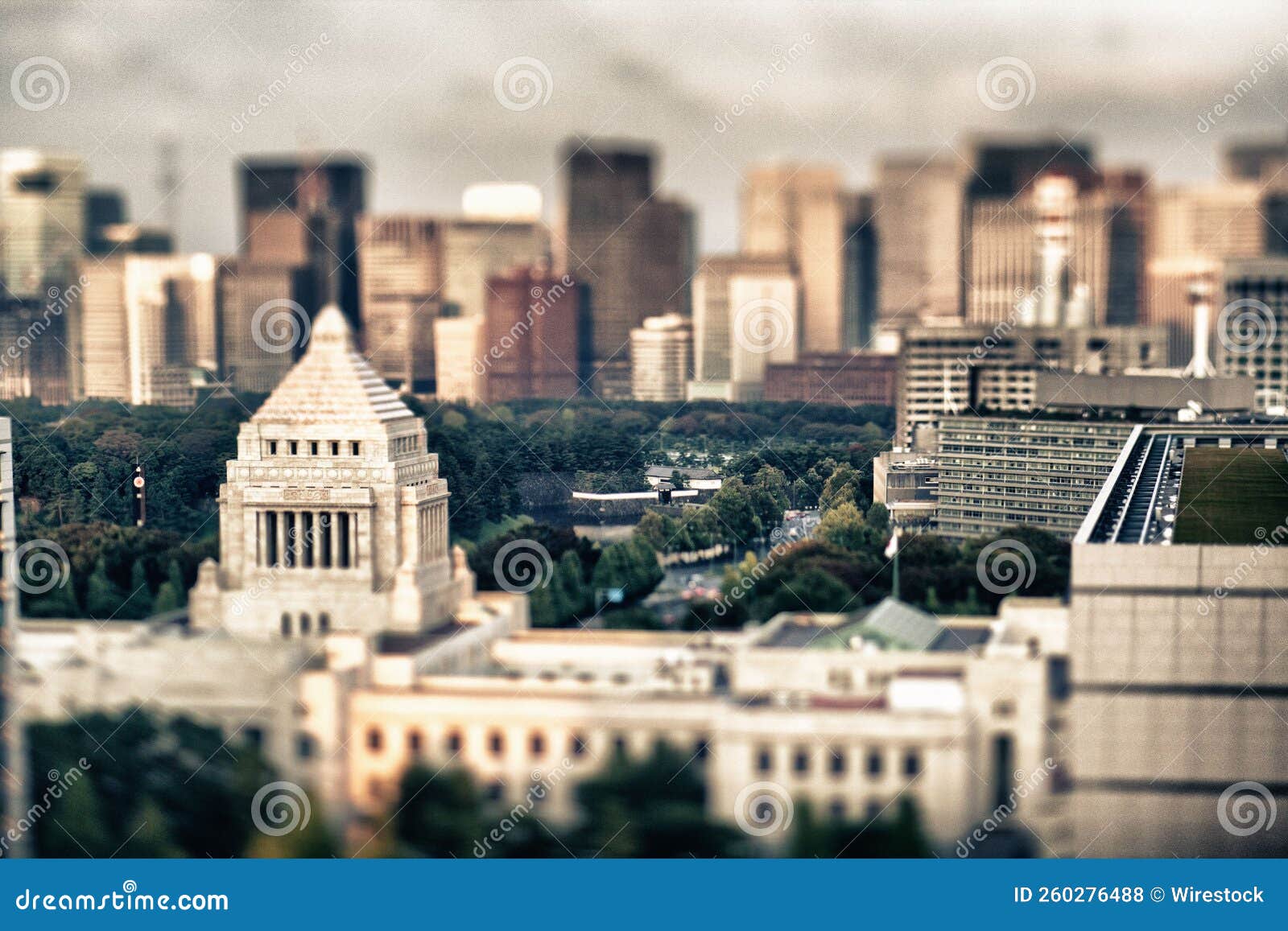 National Diet Building in Tokyo in a Shallow Focus Stock Photo - Image ...