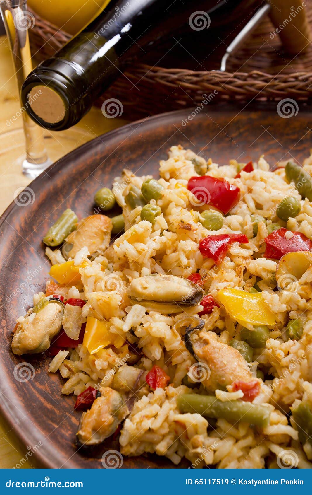 National Dish of Spain - Fish Paella Stock Image - Image of meal ...