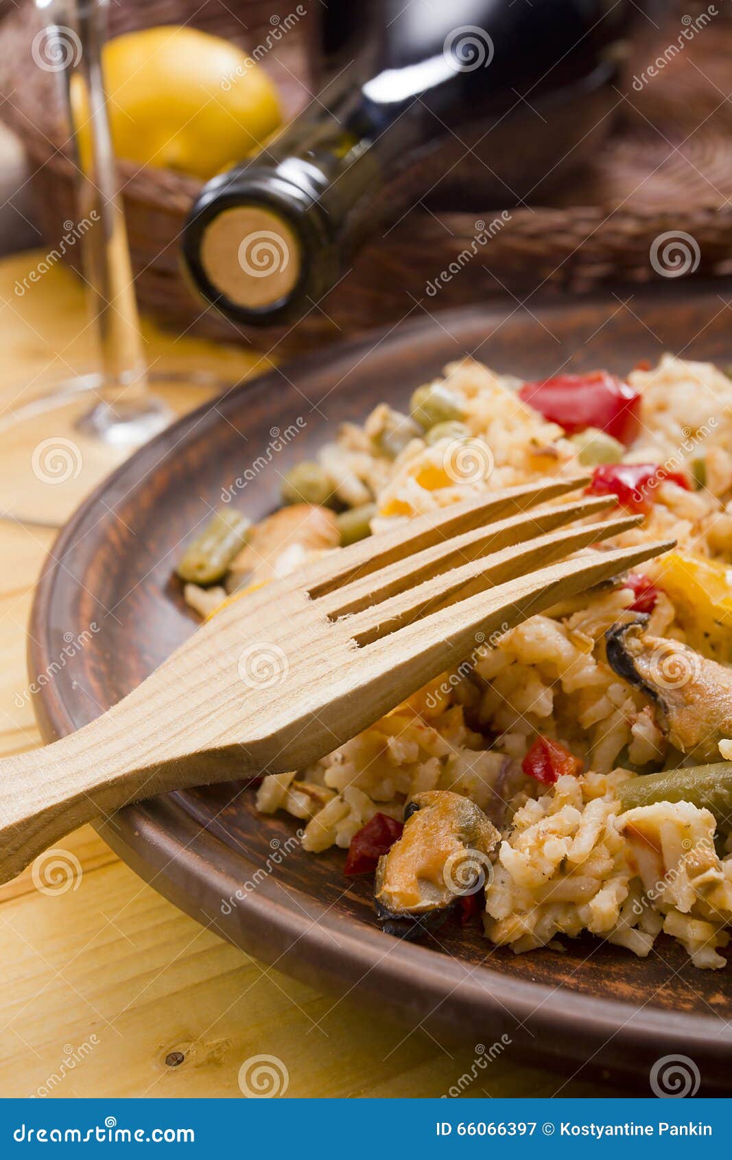 National Dish of Spain - Fish Paella Stock Image - Image of ...