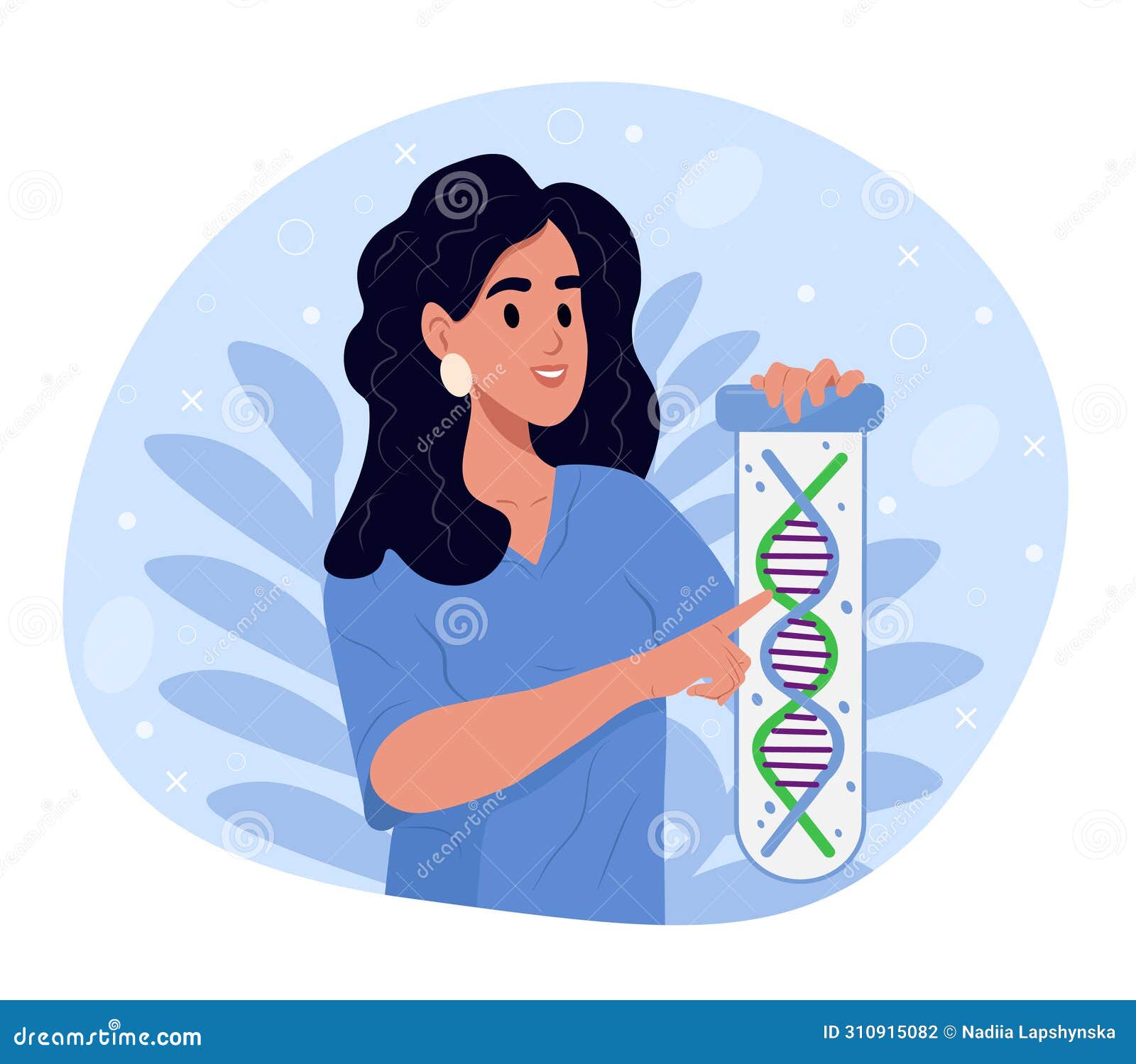 National DNA Day. April 25. a Laboratory Technician Examines Human DNA ...