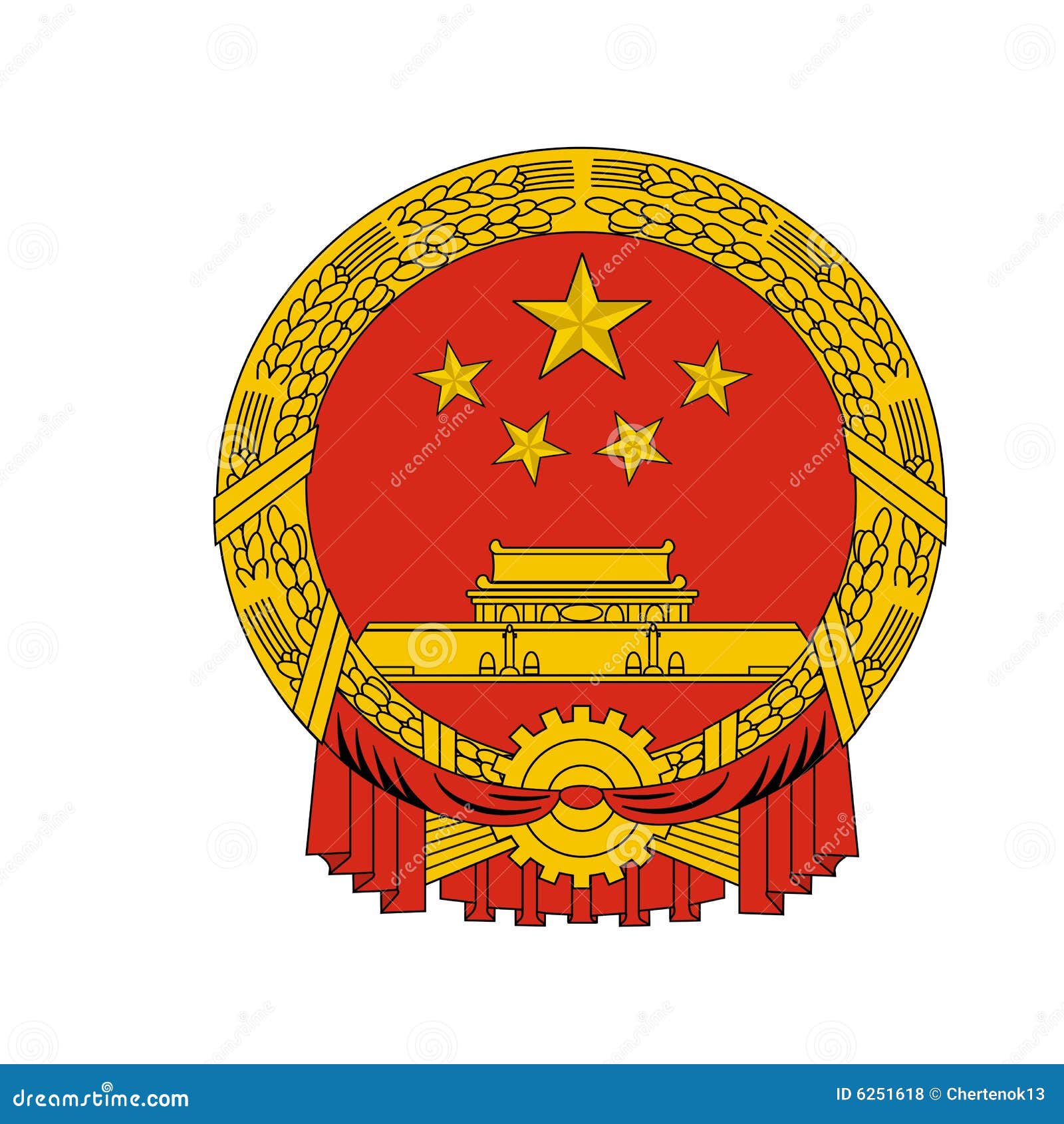 China Flag National Emblem at Betty Hook blog
