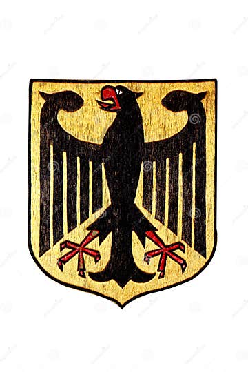 National Emblem of Germany Isolated on White Stock Image - Illustration ...