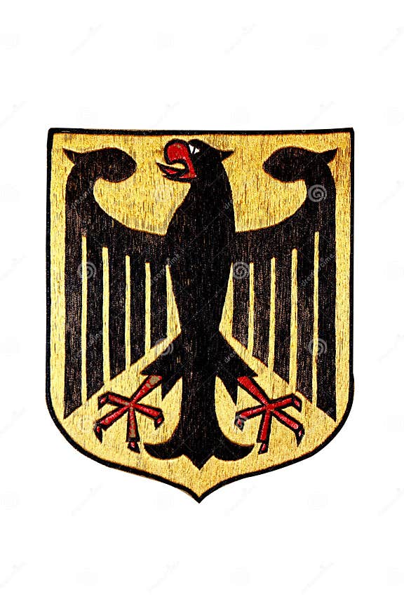 National Emblem of Germany Isolated on White Stock Image - Illustration ...