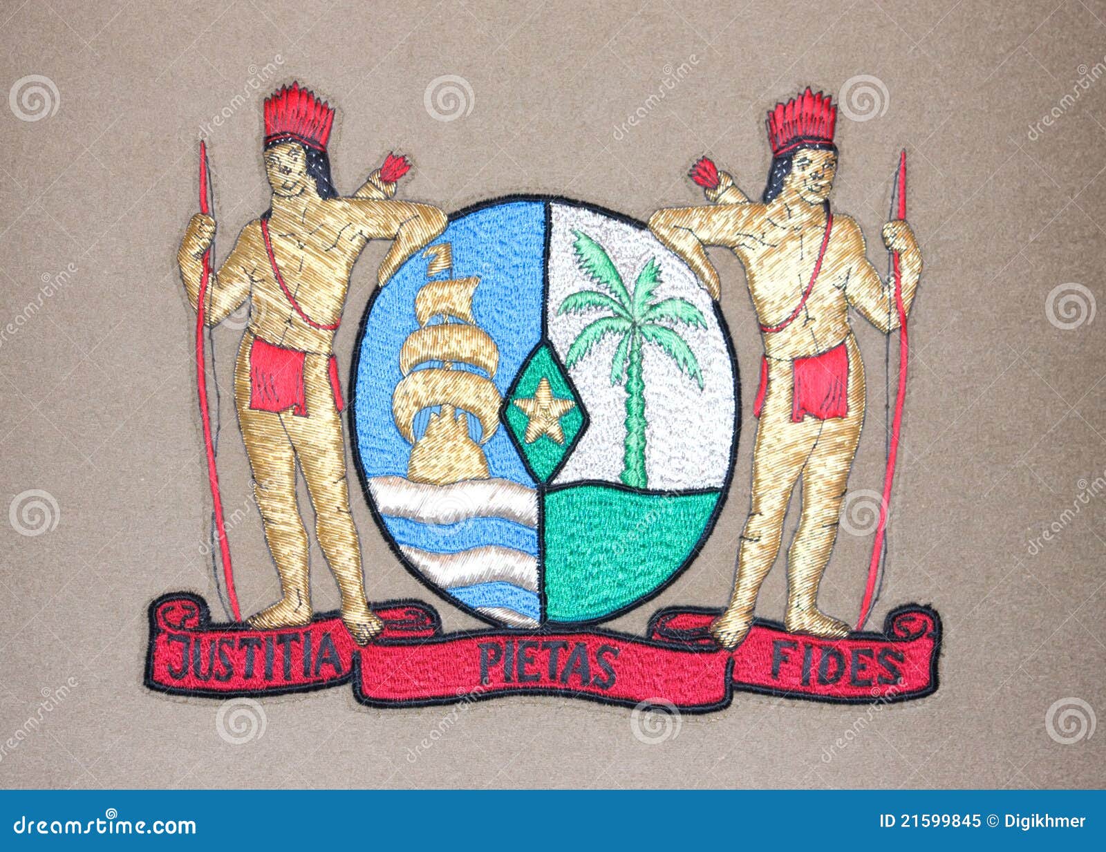 National Emblem of Suriname Stock Image - Image of antique, crown: 21599845