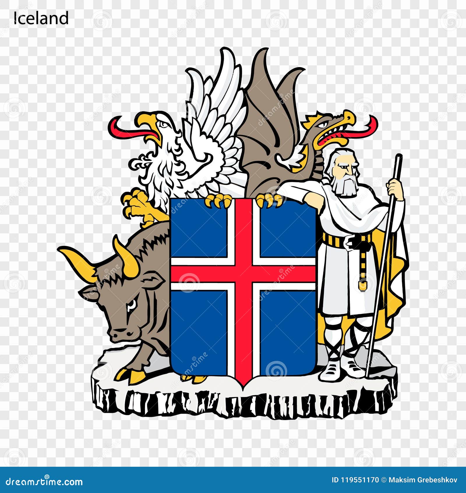 National emblem or symbol stock vector. Illustration of icon - 119551170