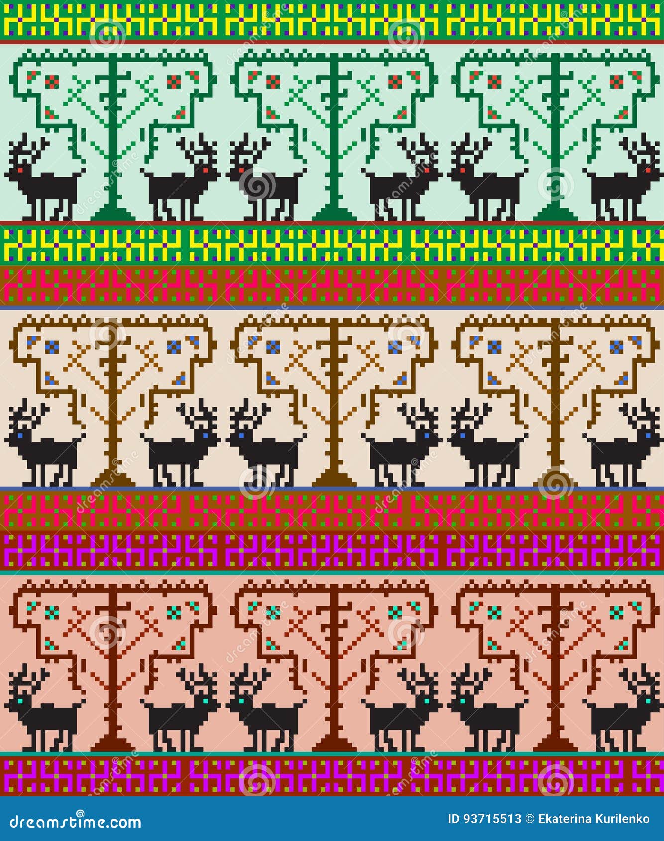 Embroidery Slavic Cross Pattern Vector Illustration | CartoonDealer.com ...