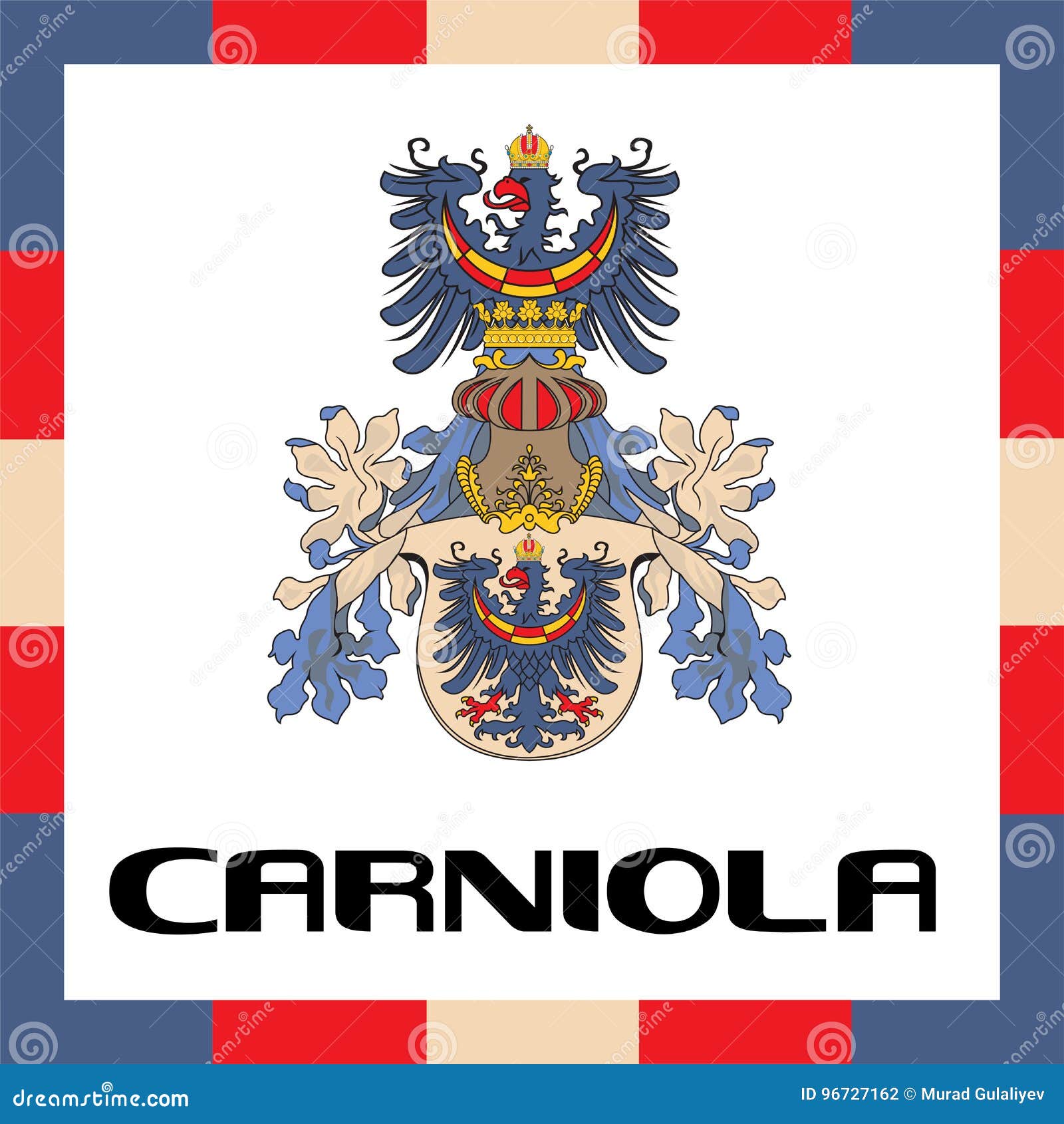 National Ensigns of Carniola Stock Illustration - Illustration of ...