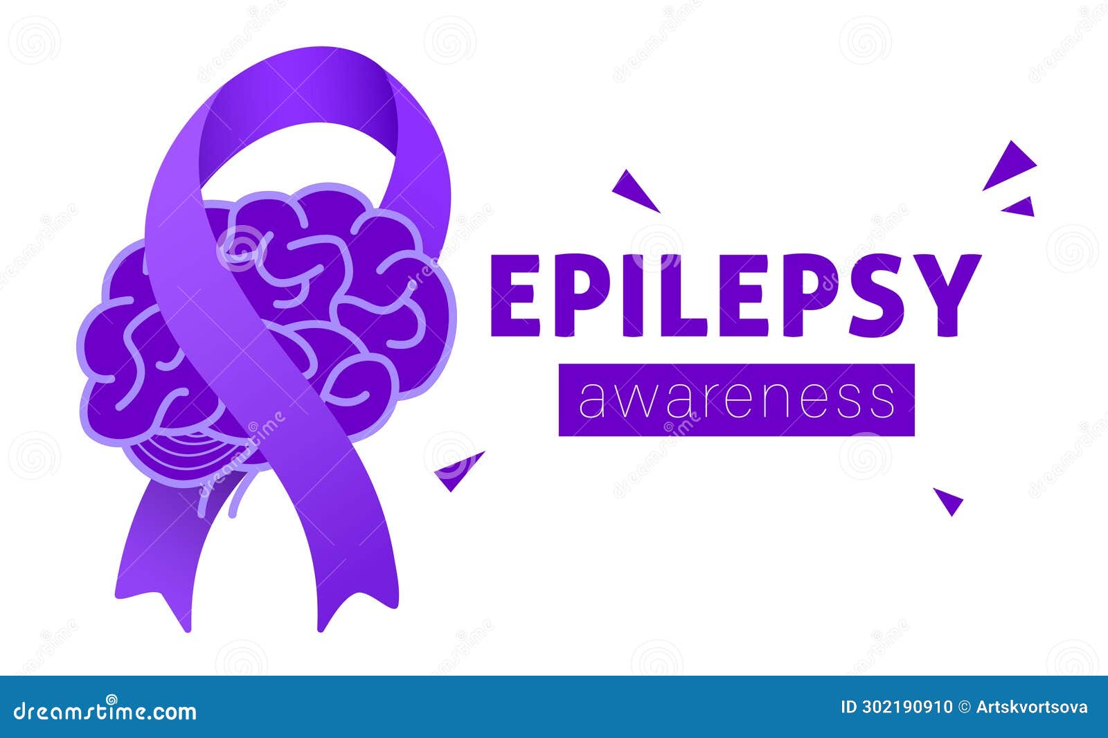National Epilepsy Month. Brain and Awareness Ribbon Stock Vector ...