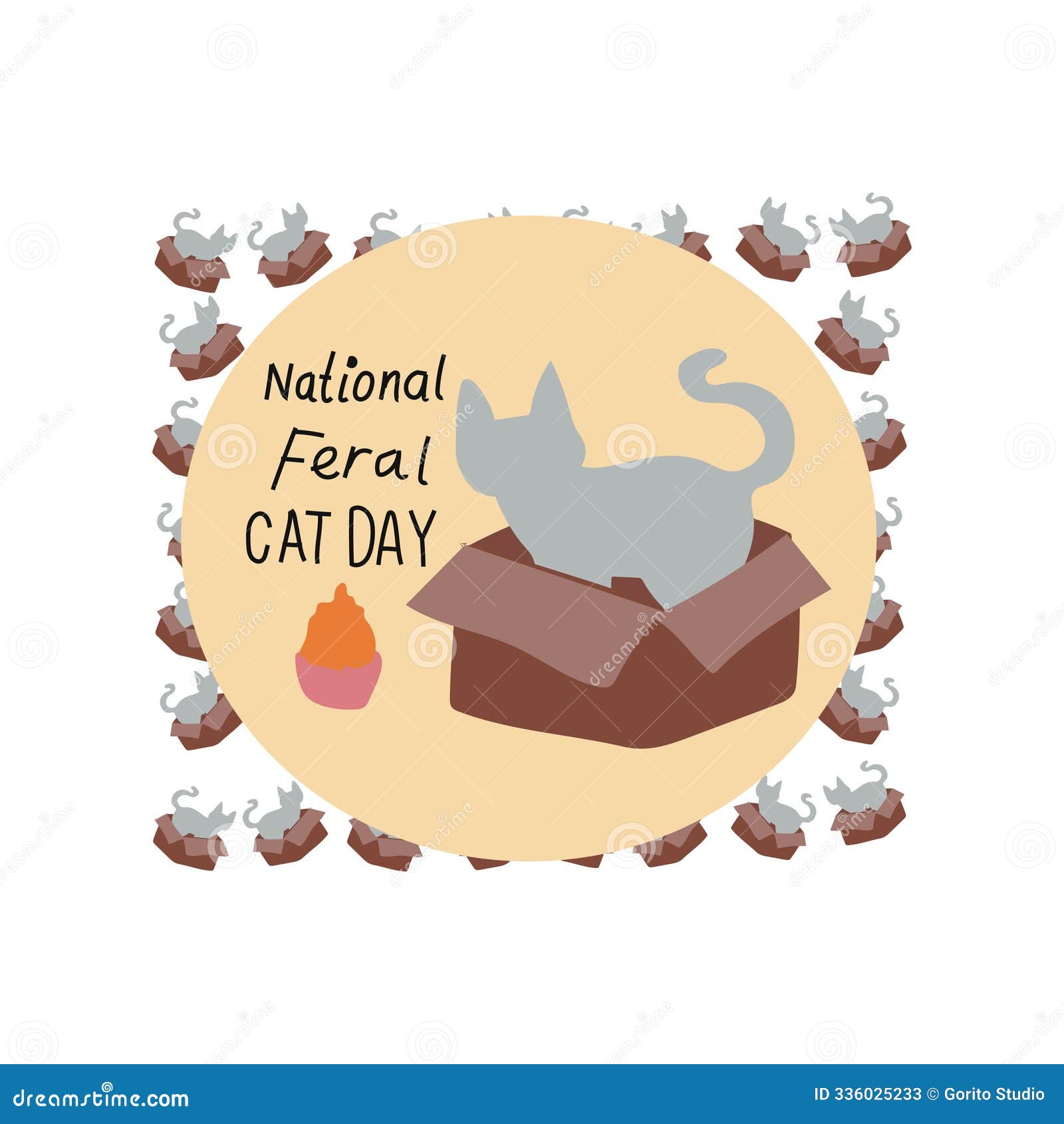 National Feral Cat Day Design Vector Lllustration Stock Illustration ...