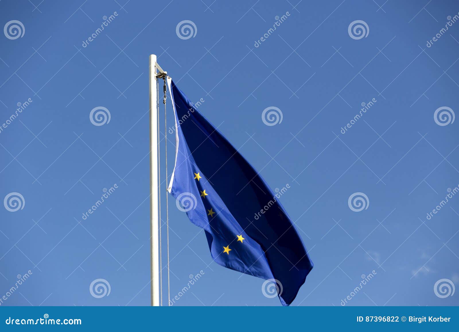 National Flag of Alaska on a Flagpole Stock Photo - Image of flagpole ...