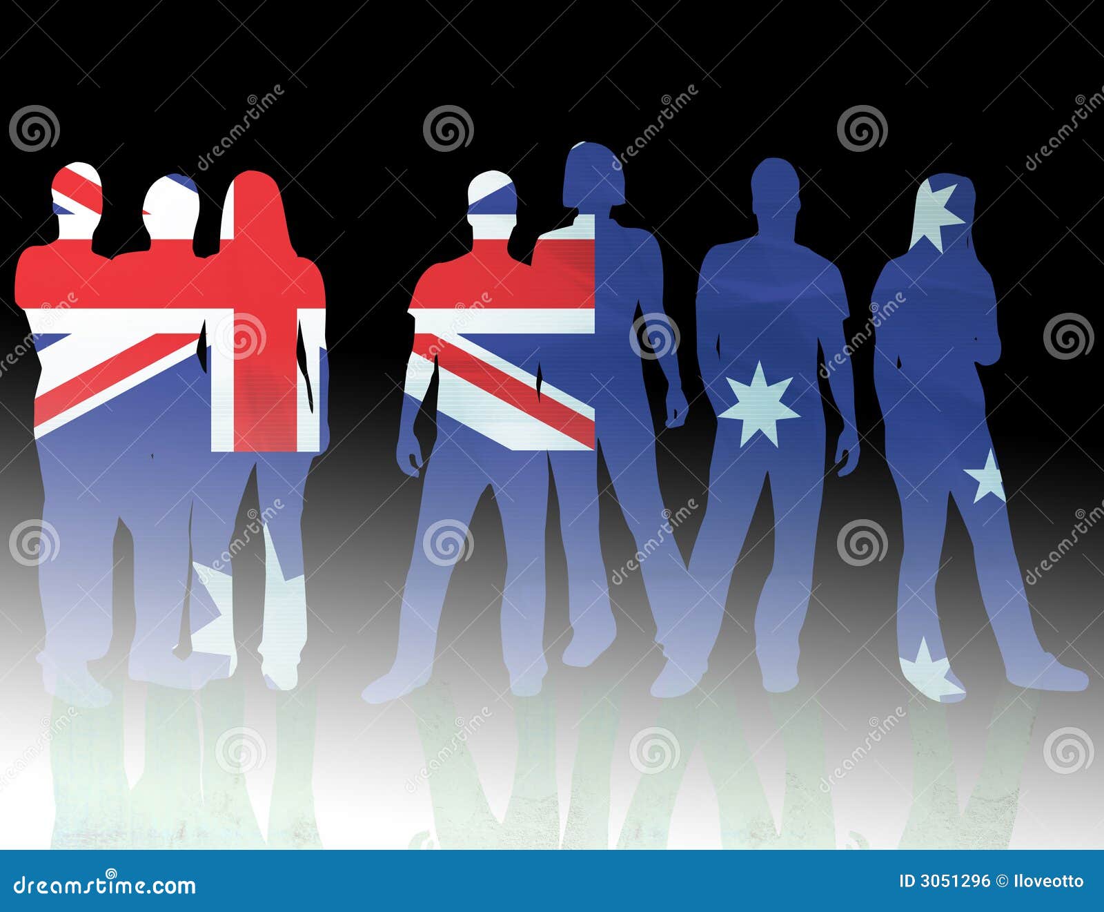 Australia People Icon Map. Stylized Vector Silhouette Of Australia ...