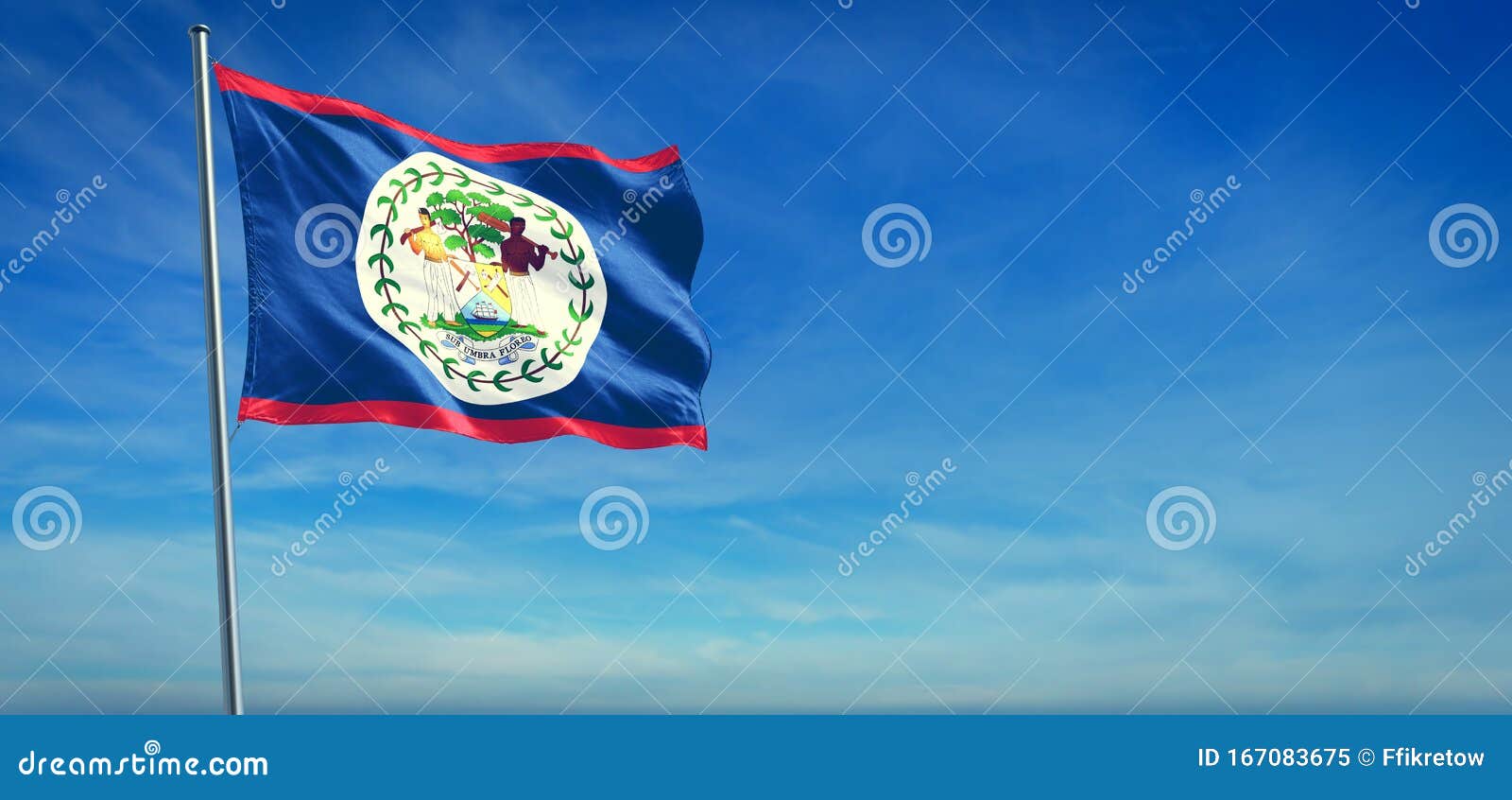 The National Flag of Belize Stock Image - Image of clear, news: 167083675