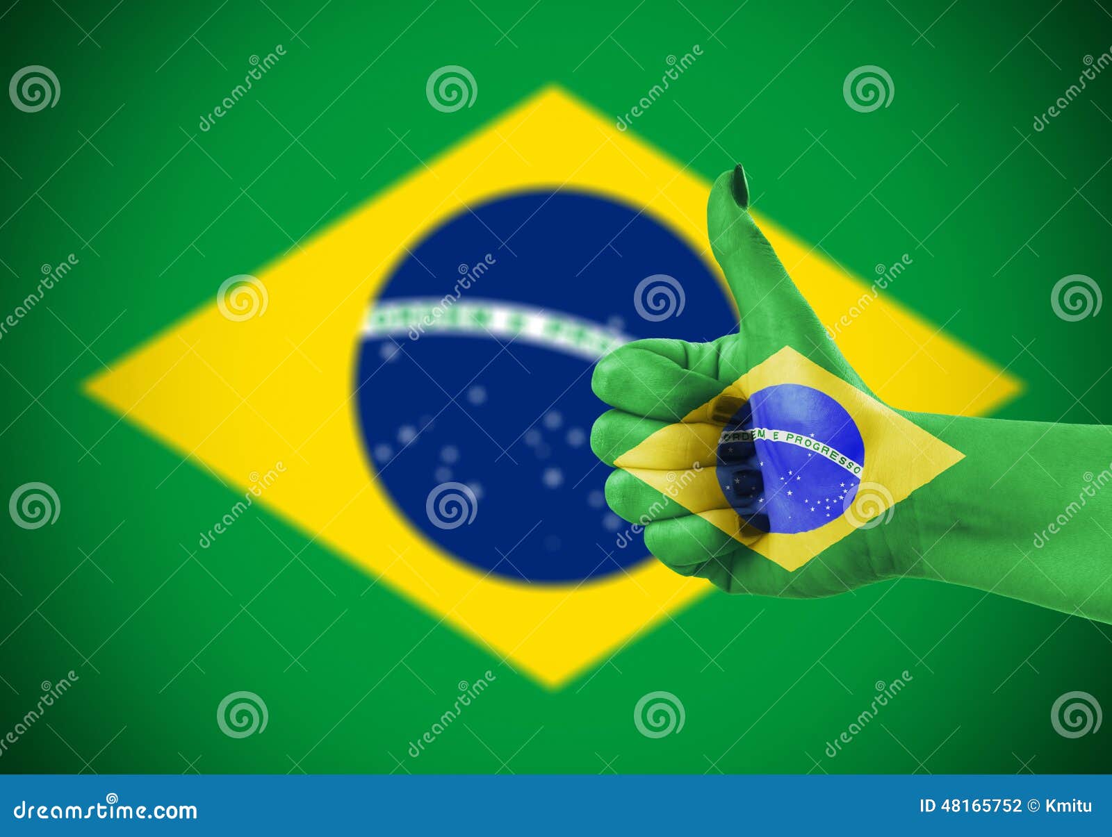 National Flag of Brazil on Hand Stock Photo - Image of attitude ...