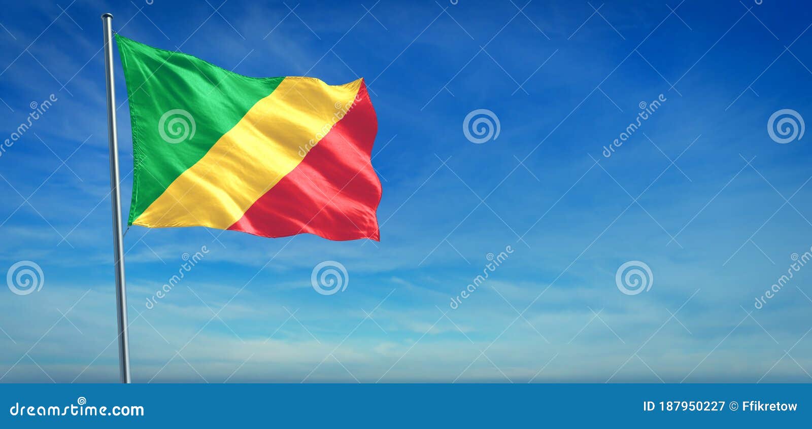 The National flag of Congo stock illustration. Illustration of ...