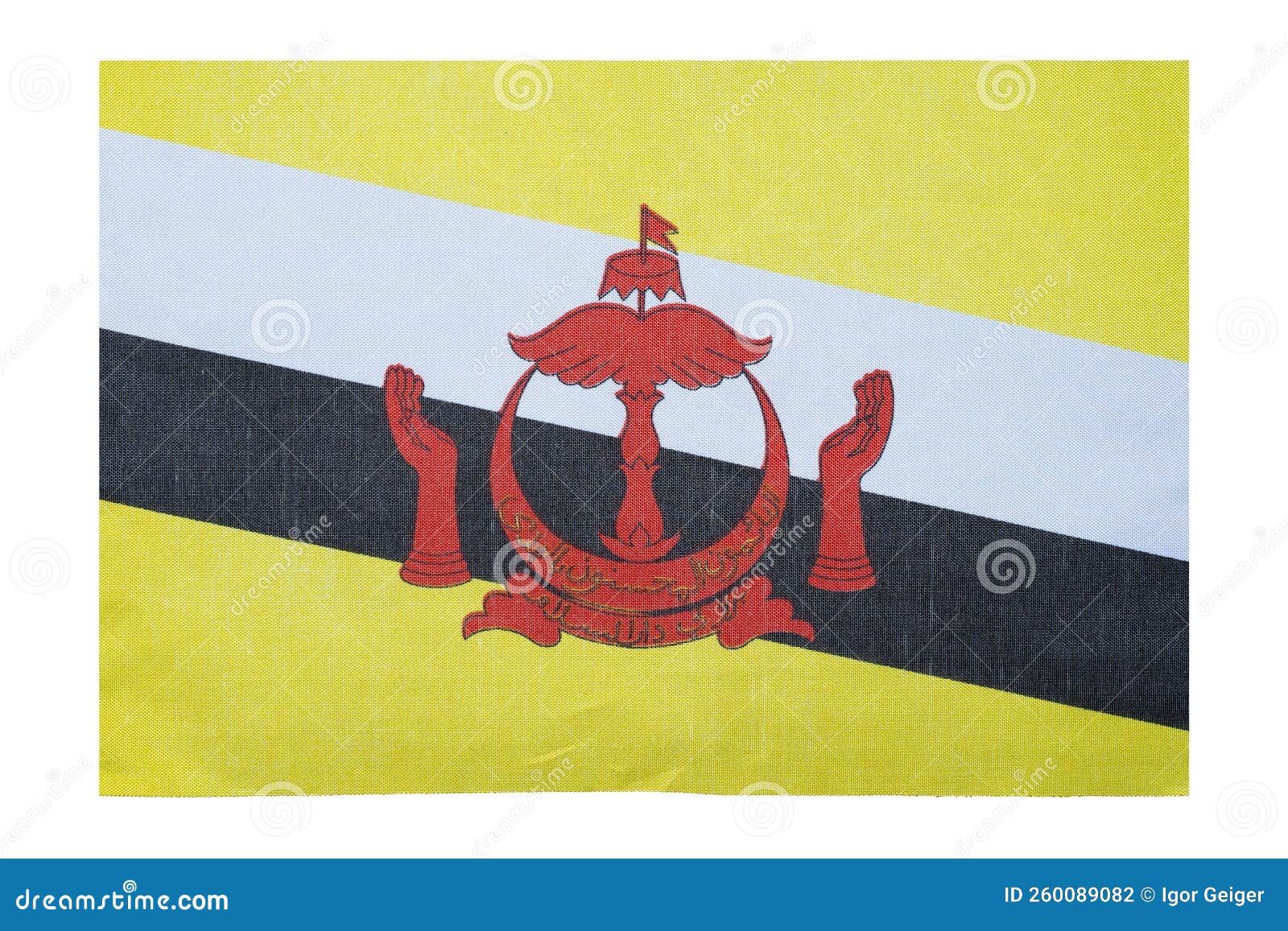 National Flag of the Country of Brunei, Isolate Stock Photo - Image of ...