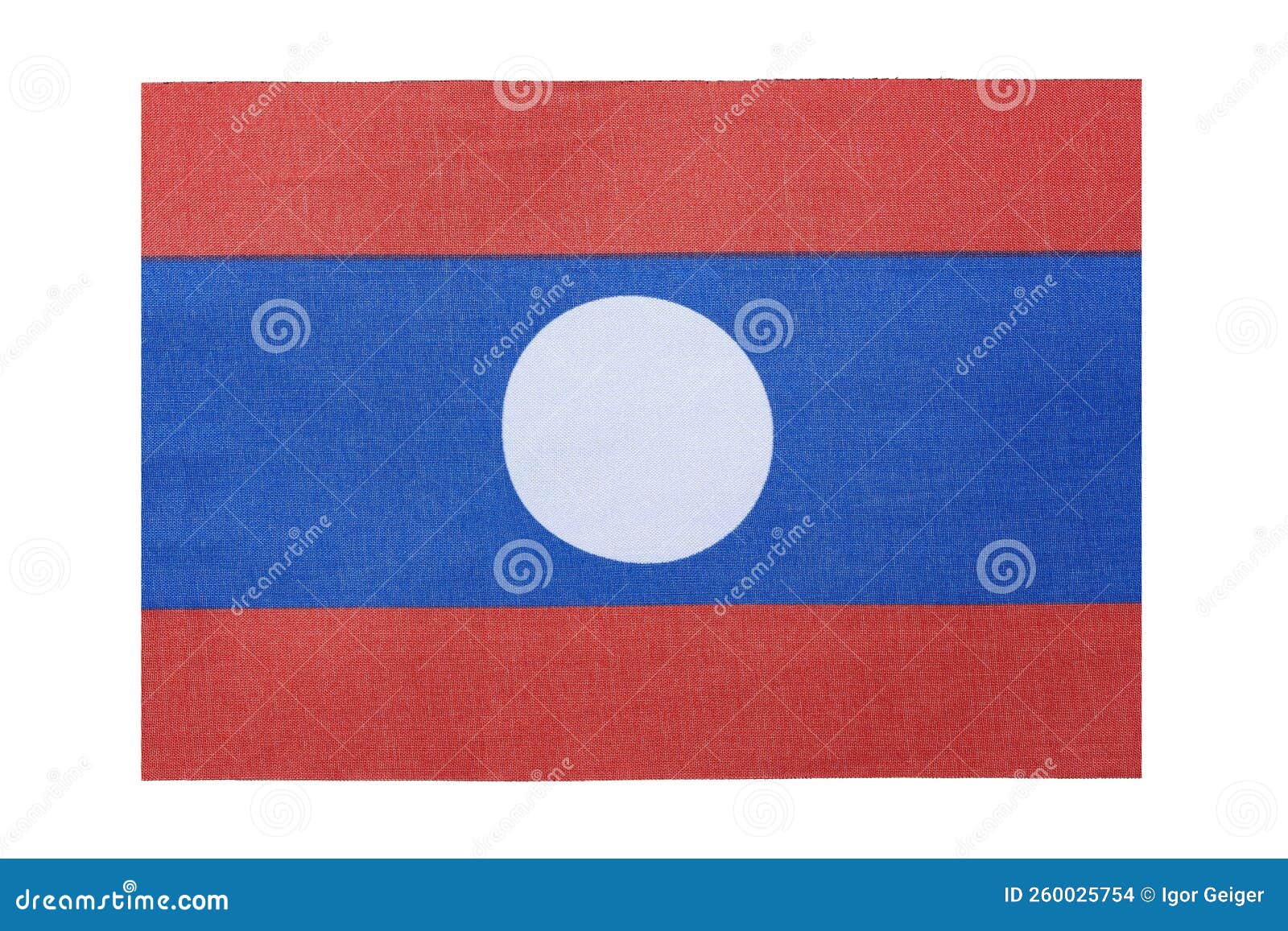 National Flag of the Country Laos, Isolate Stock Photo - Image of ...