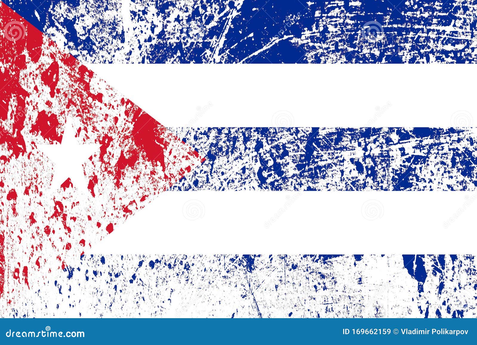 Flag of Cuba with Texture. Template for Design Stock Illustration ...