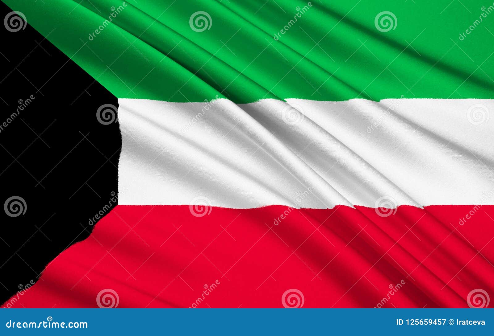 Flag of Kuwait stock image. Image of persian, national - 125659457