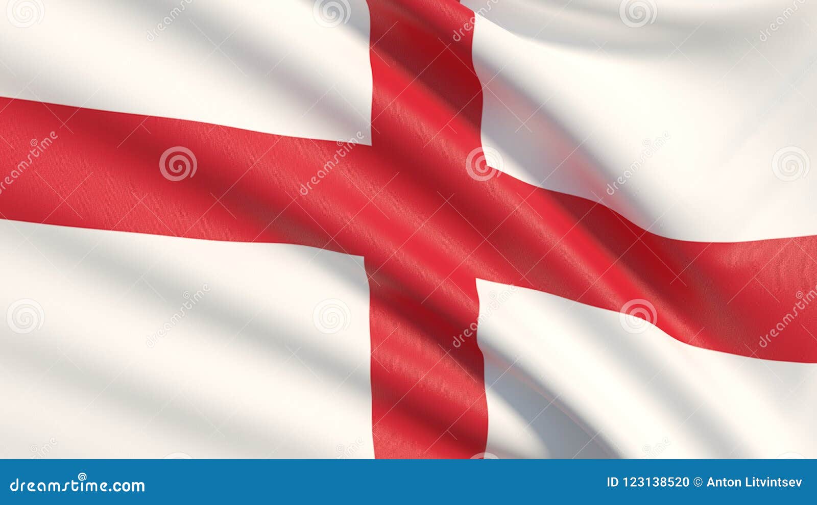 The National Flag of England. Stock Illustration - Illustration of ...