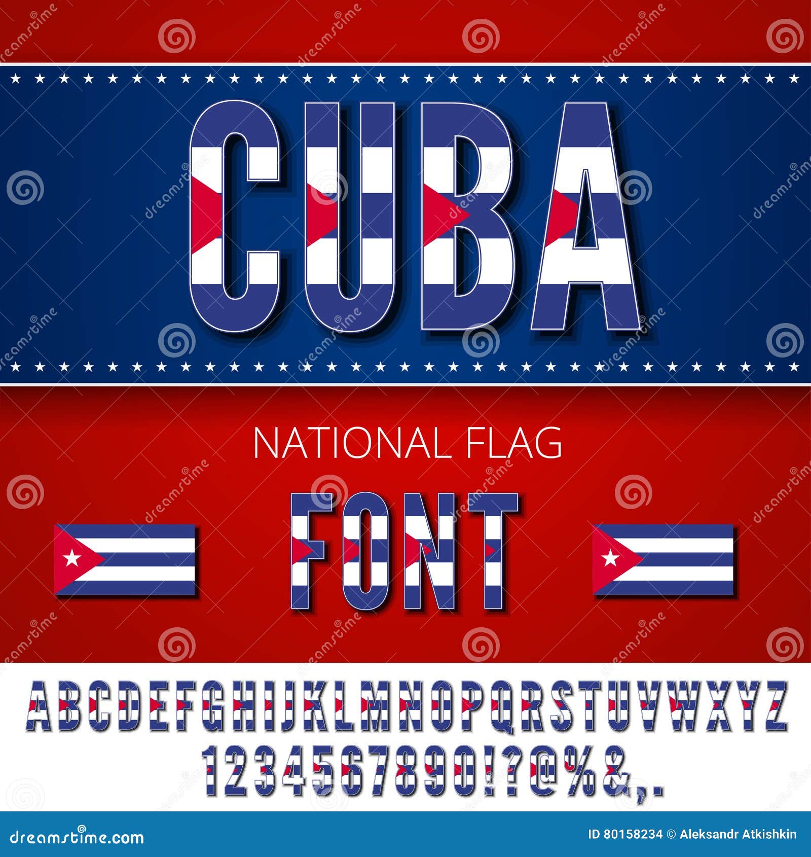 National Flag Font stock vector. Illustration of flag - 80158234