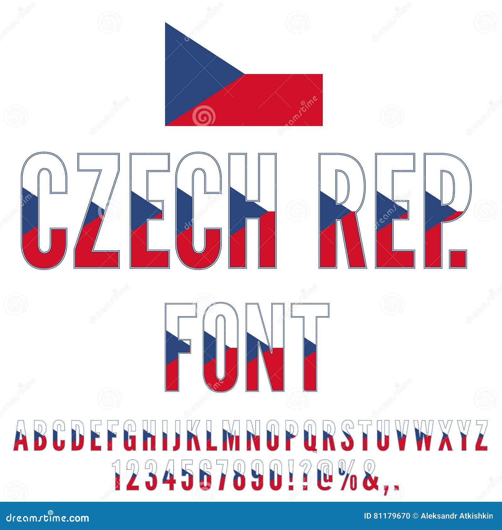 National Flag Font stock vector. Illustration of design - 81179670