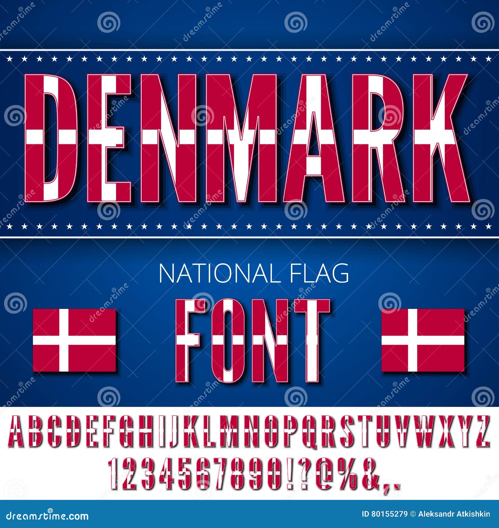 National Flag Font stock vector. Illustration of cardboard - 80155279