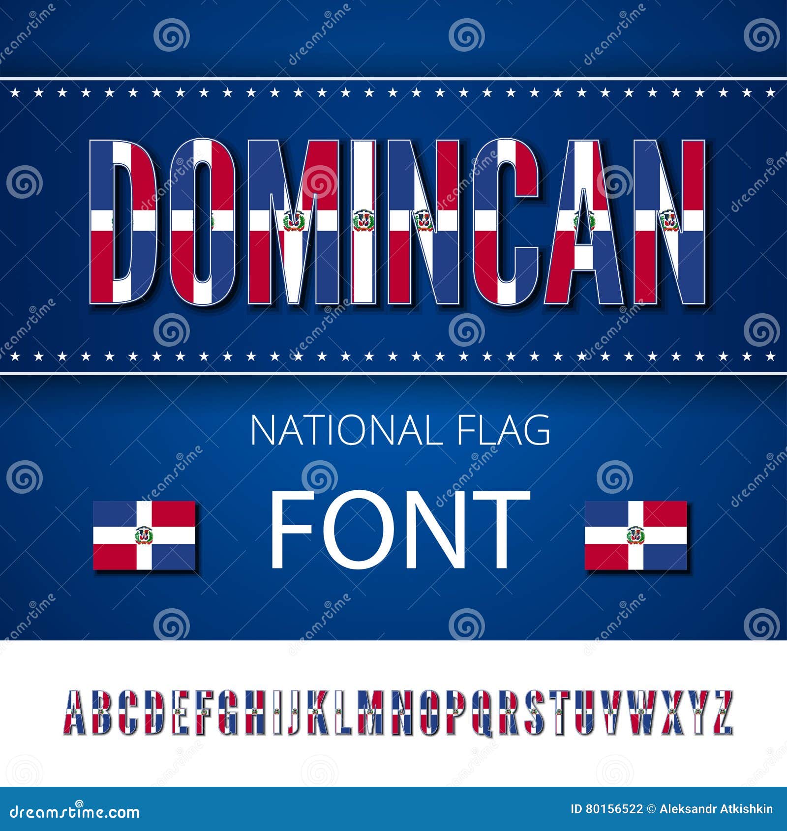 National Flag Font stock vector. Illustration of design - 80156522