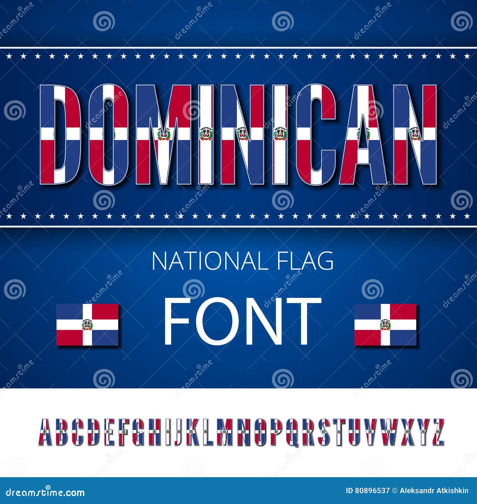 National Flag Font stock vector. Illustration of vector - 80896537