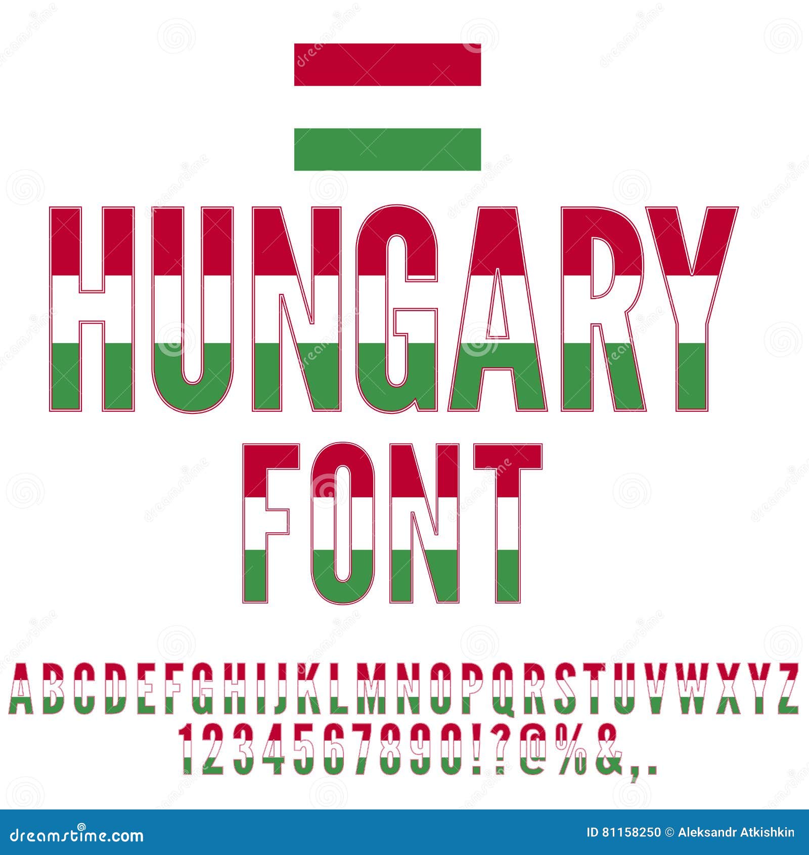 National Flag Font stock vector. Illustration of typography - 81158250