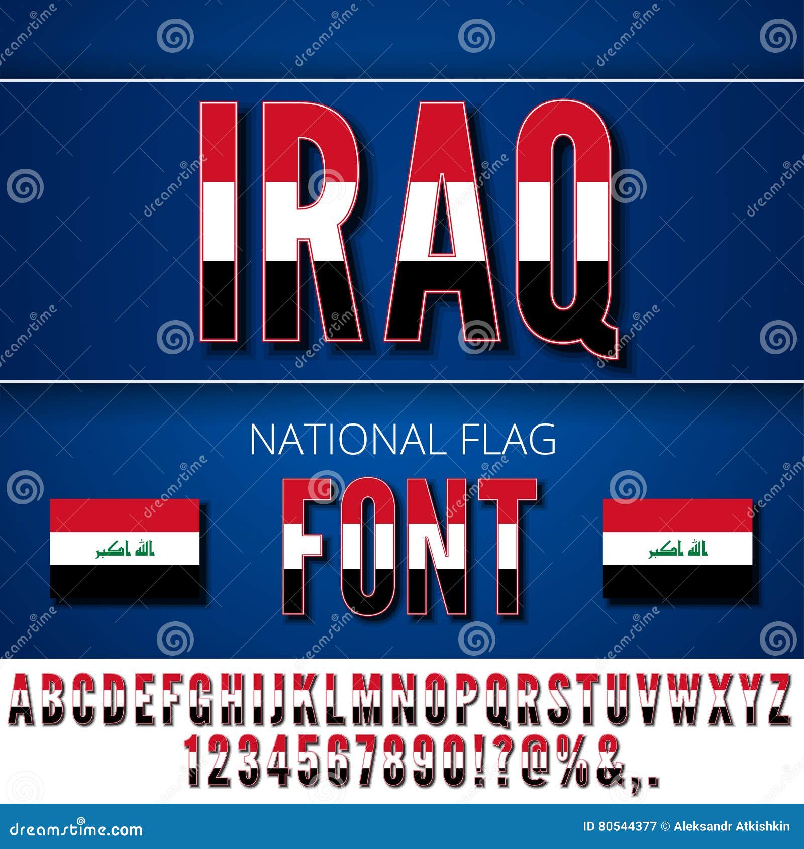 National Flag Font stock vector. Illustration of cardboard - 80544377