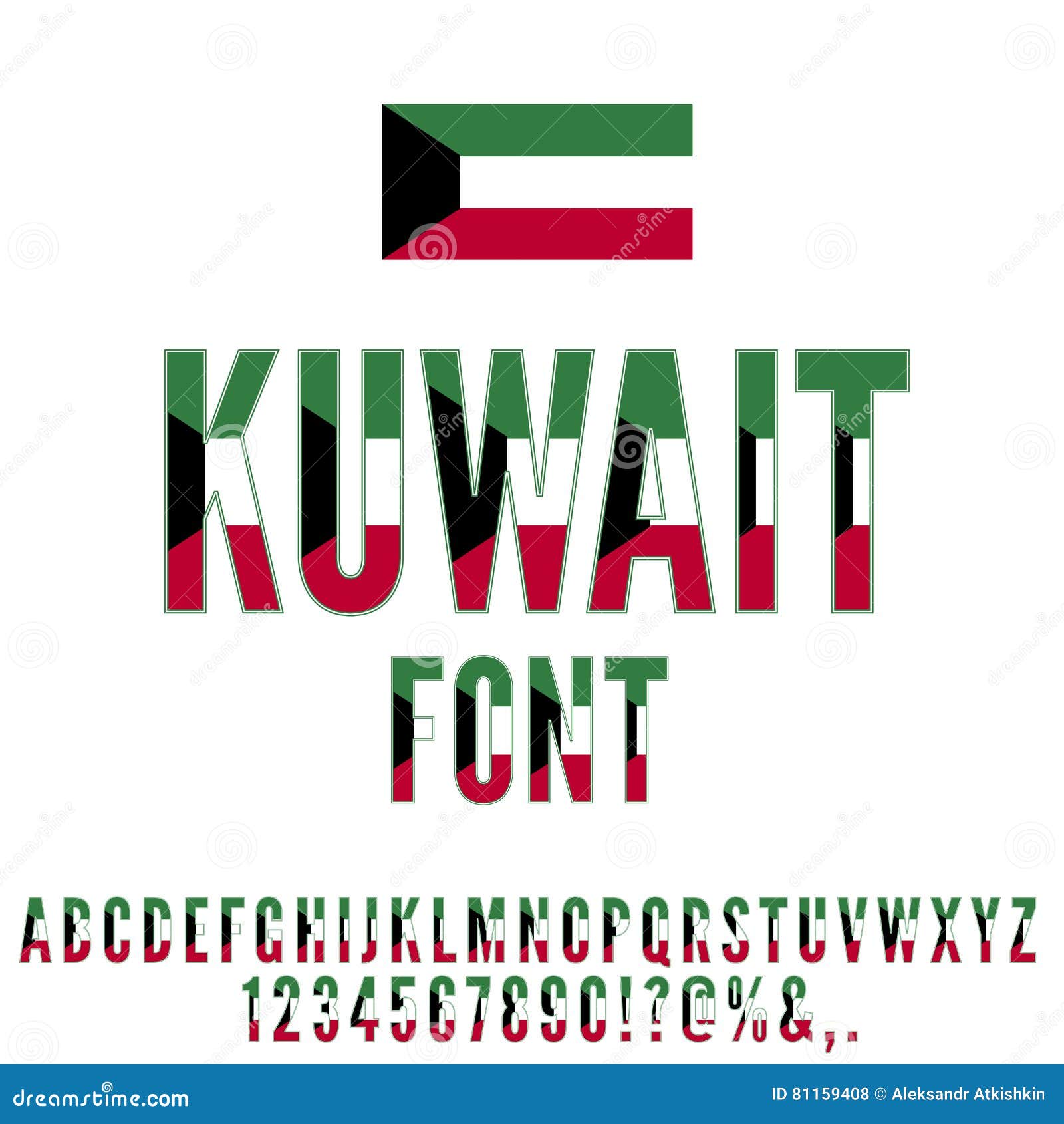 National Flag Font stock vector. Illustration of flag - 81159408