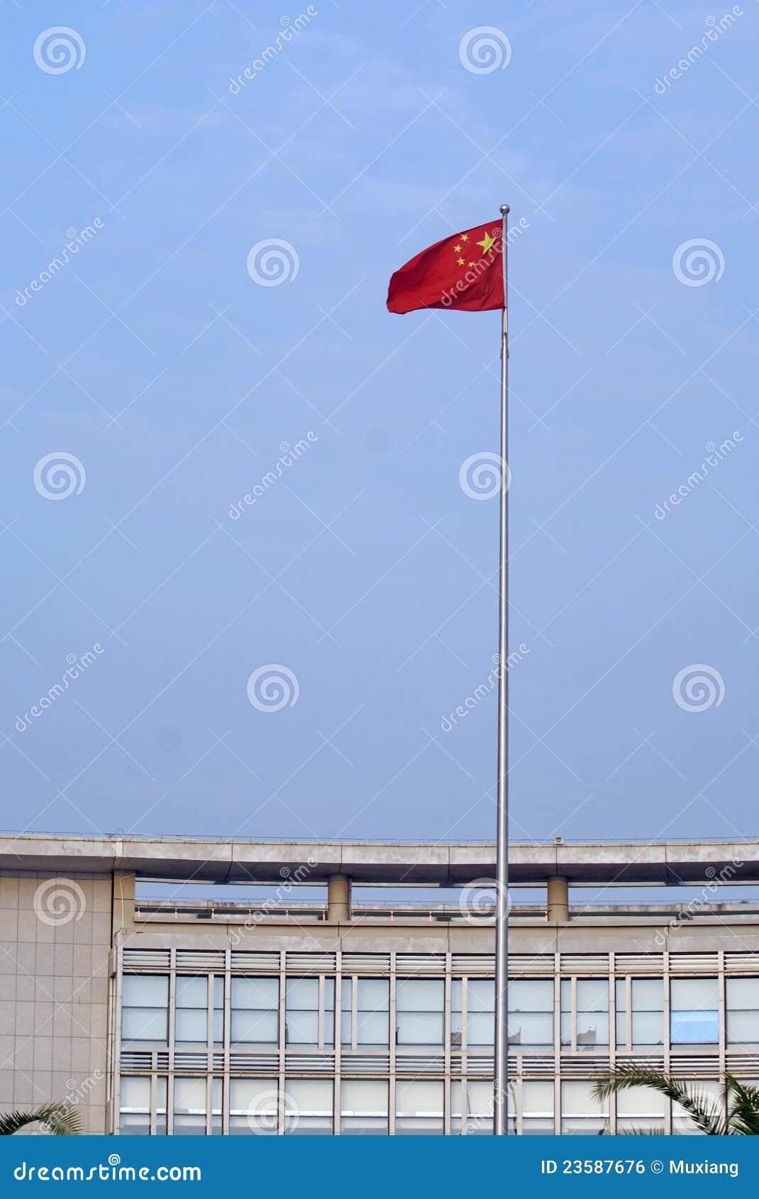 National Flag and Government Building of China Stock Photo - Image of ...