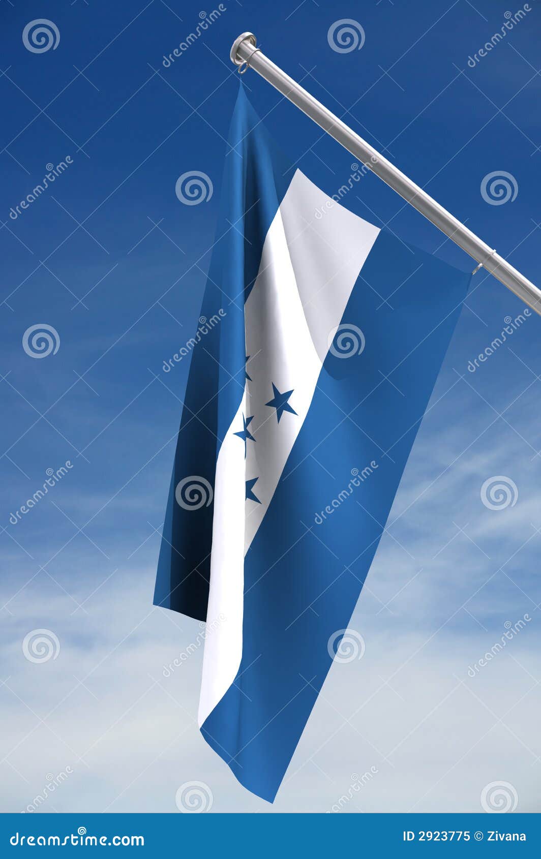 National flag of Honduras stock illustration. Illustration of ...