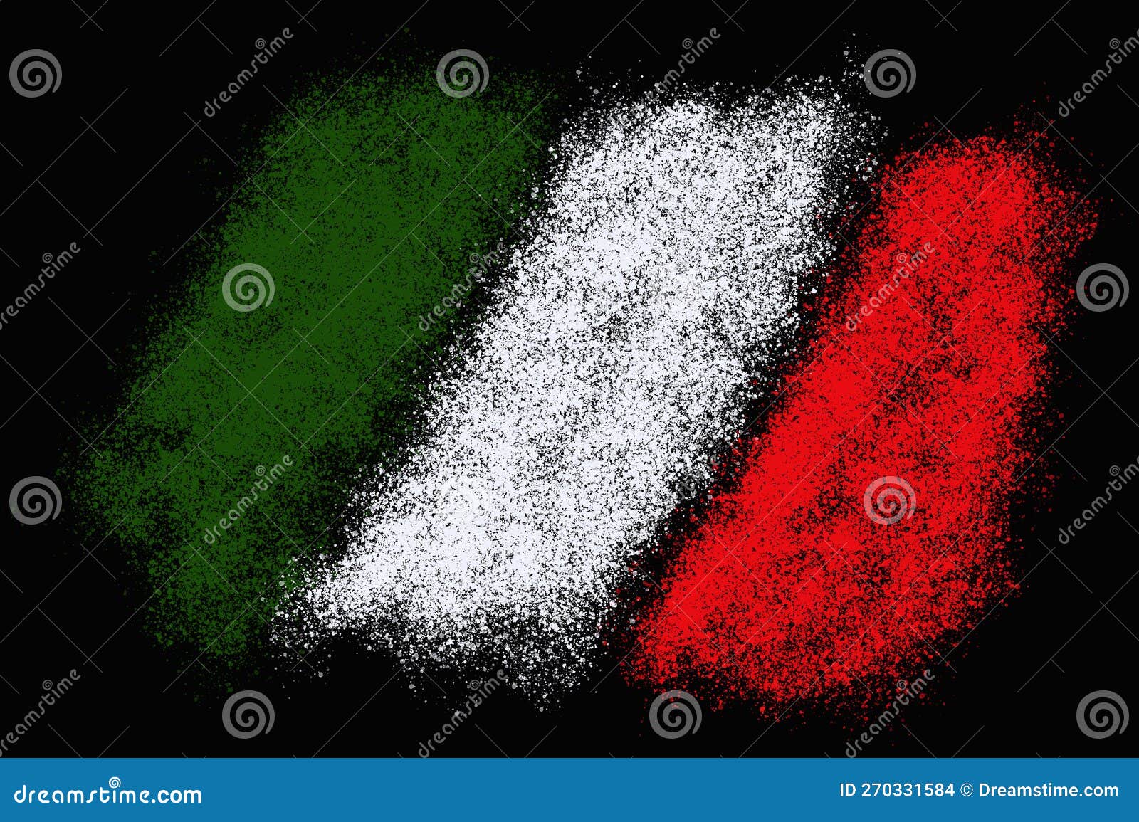 The National Flag of Italy Abstract Brush Image on a Black Background ...