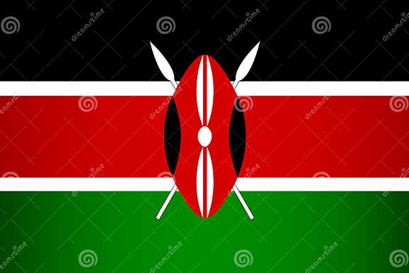 National Flag of Kenya. Vector Stock Vector - Illustration of national ...