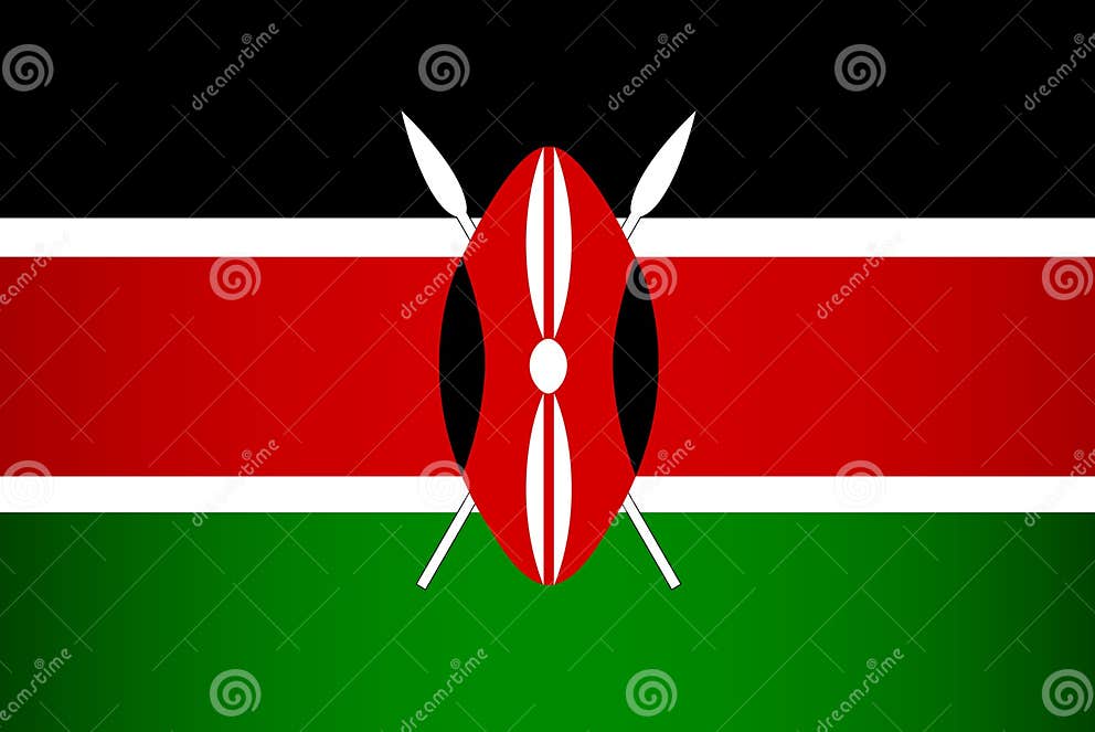 National Flag of Kenya. Vector Stock Vector - Illustration of national ...